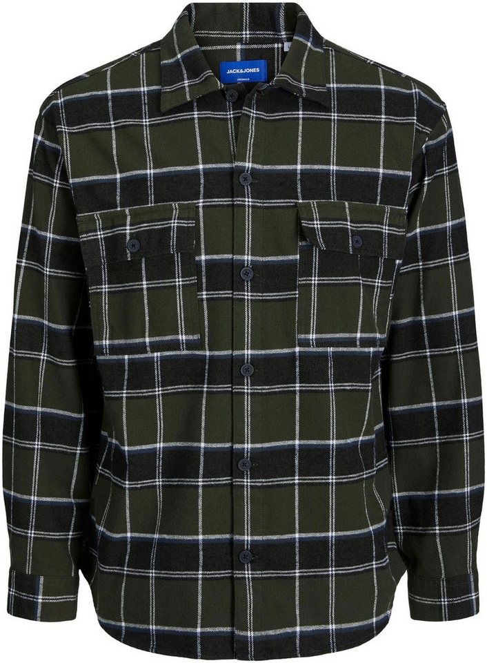 Jack And Jones Langarmhemd Jorblafri Check Overshirt Ls Bf Mit Brusttaschen